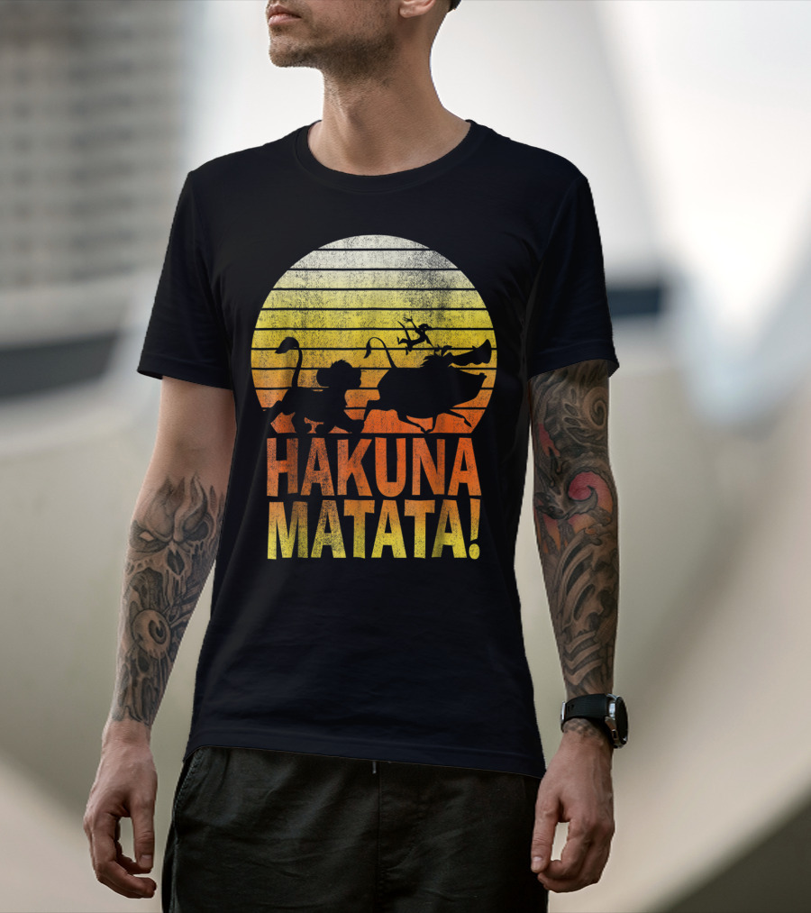 Disney Lion King Simba Pumbaa Timon Hakuna Matata Sunset T-Shirt