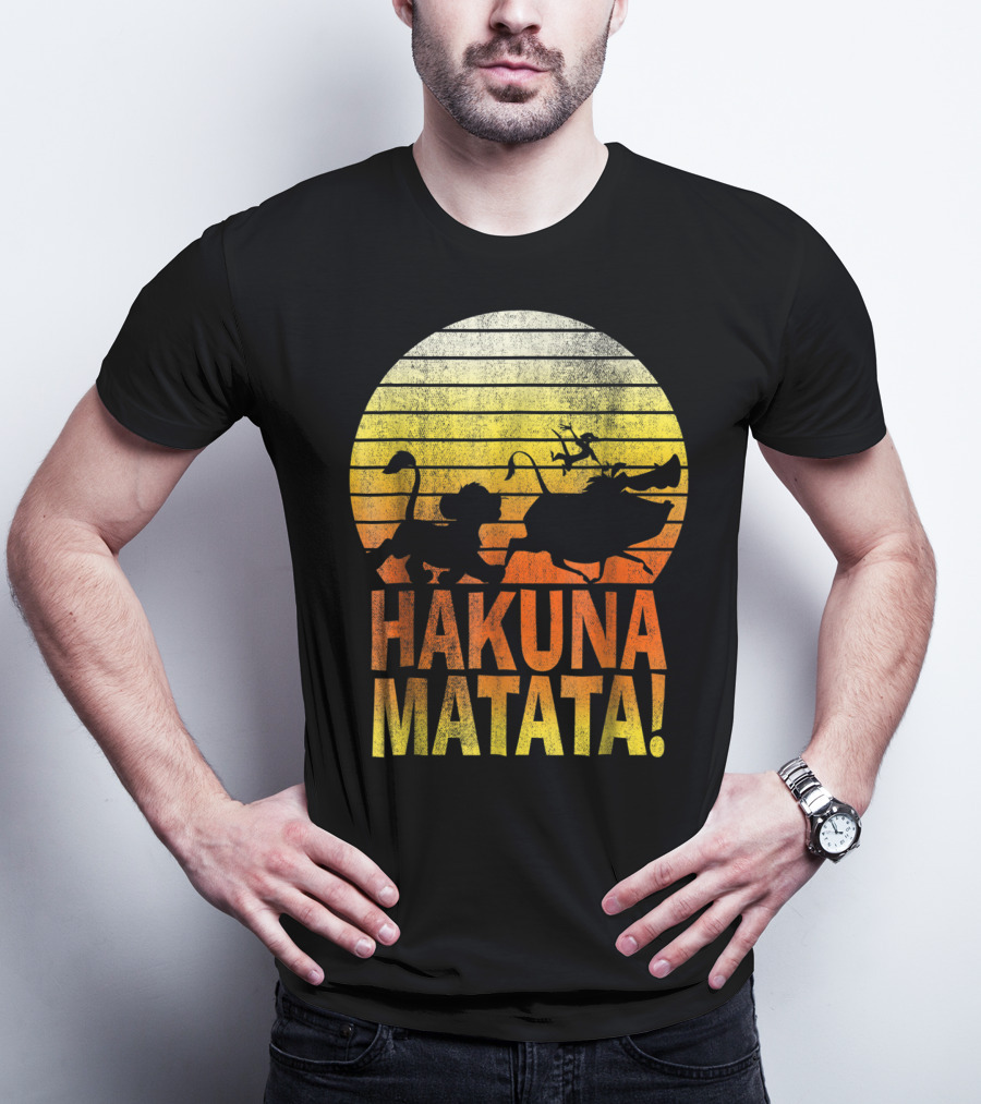 Disney Lion King Simba Pumbaa Timon Hakuna Matata Sunset T-Shirt