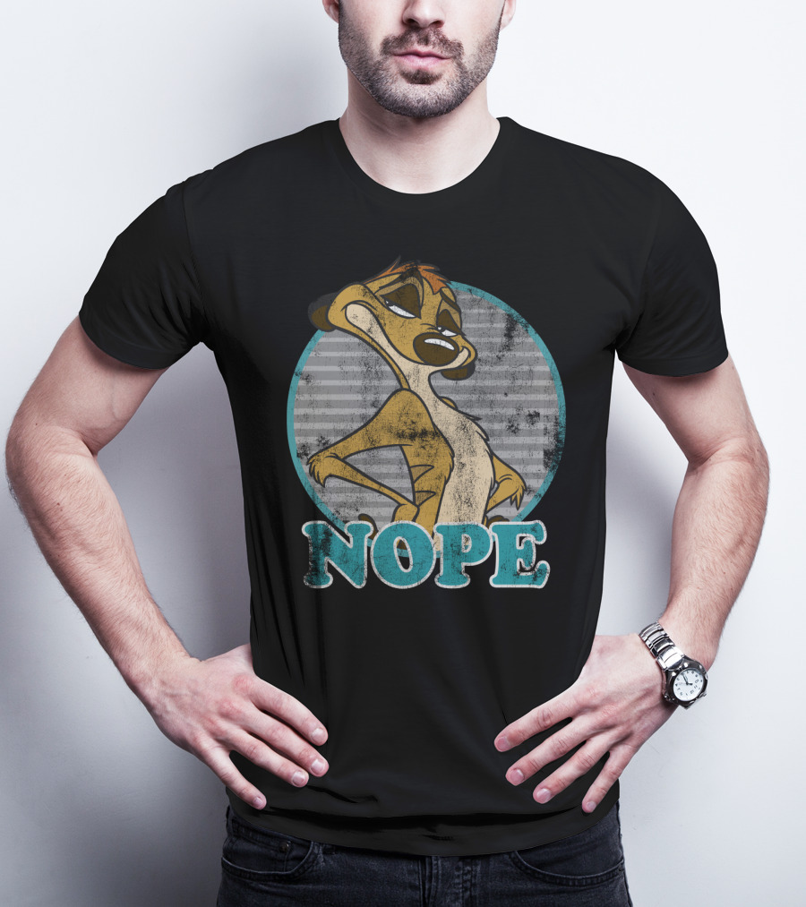 Disney's Lion King Timon Nope Striped Circle T-Shirt