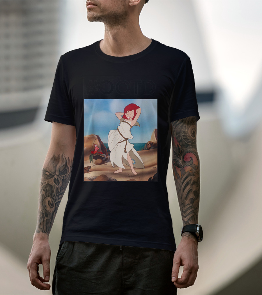 OOTD Disney Little Mermaid Ariel Beach Scene T-Shirt