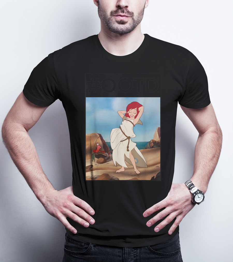 OOTD Disney Little Mermaid Ariel Beach Scene T-Shirt