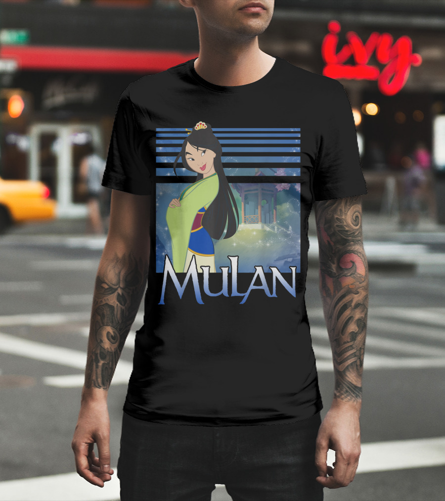 Disney Mulan Green Dress Sparkles Scene T-Shirt