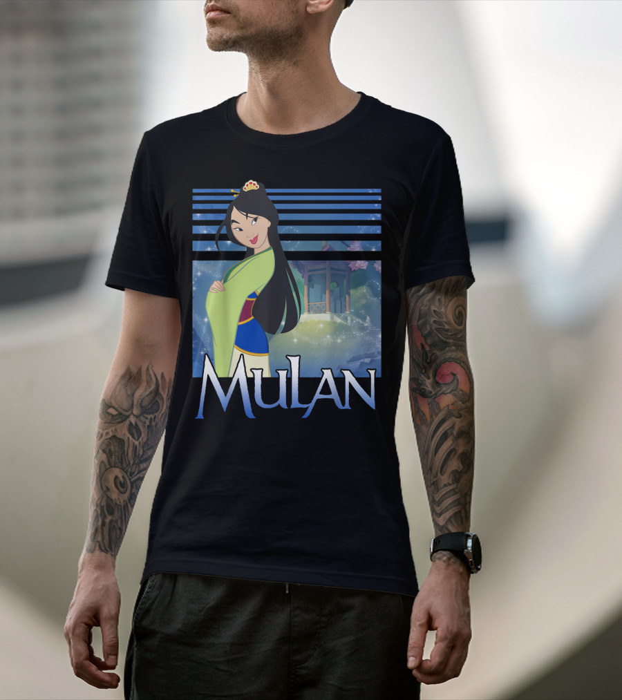 Disney Mulan Green Dress Sparkles Scene T-Shirt