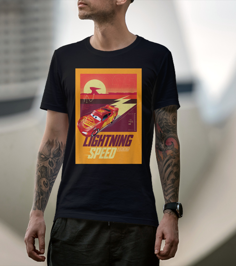 Lightning Speed Disney Pixar Cars McQueen 95 Racing Legends T-Shirt