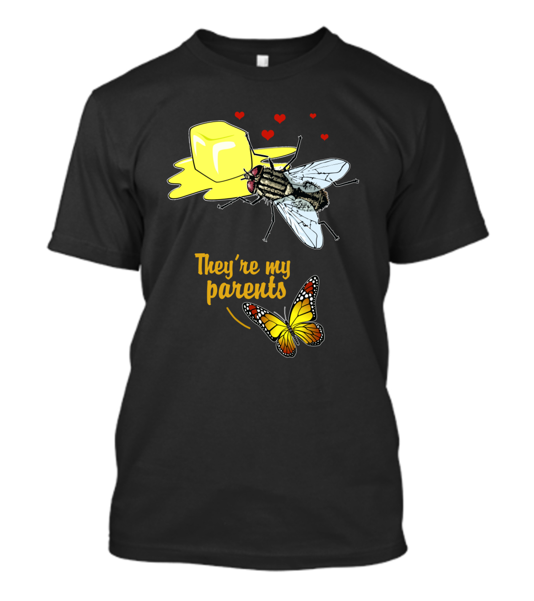They're My Parents Funny Butter Fly Butterfly T-Shirt