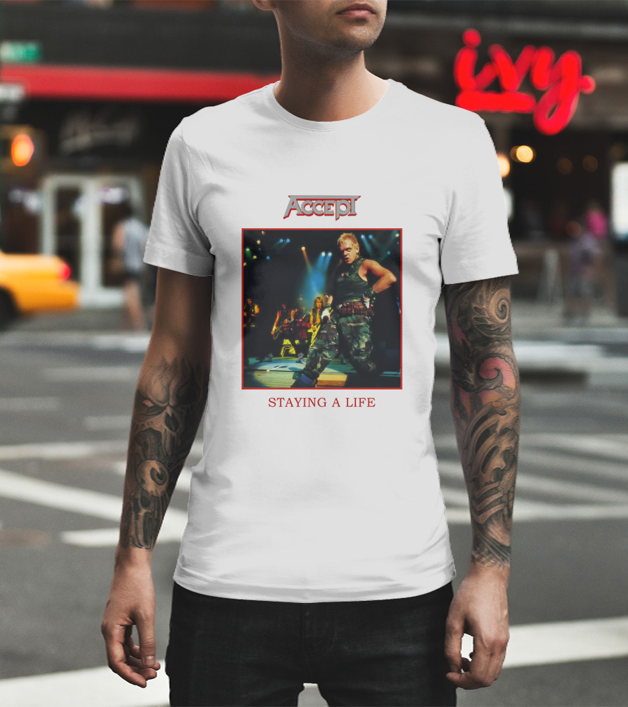 Accept Band Staying A Life Live Performance T-Shirt