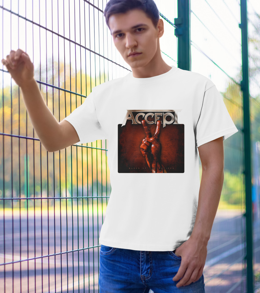 ACCEPT Blood Of The Nations Victory Hand Gesture T-Shirt