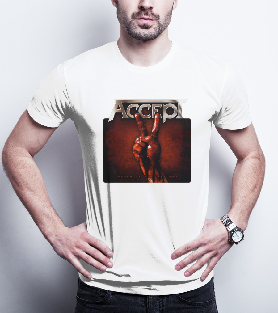 ACCEPT Blood Of The Nations Victory Hand Gesture T-Shirt