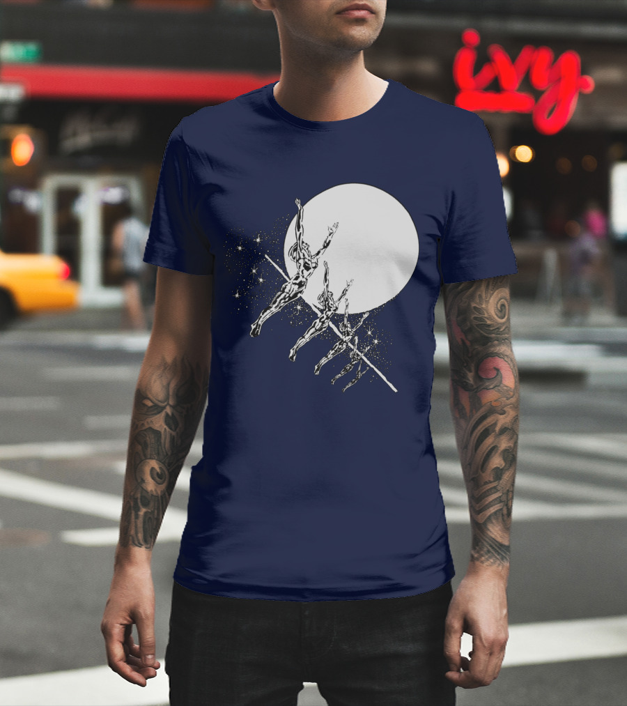 Hawkwind Band Space Themed Astronauts Moon Jumping T-Shirt