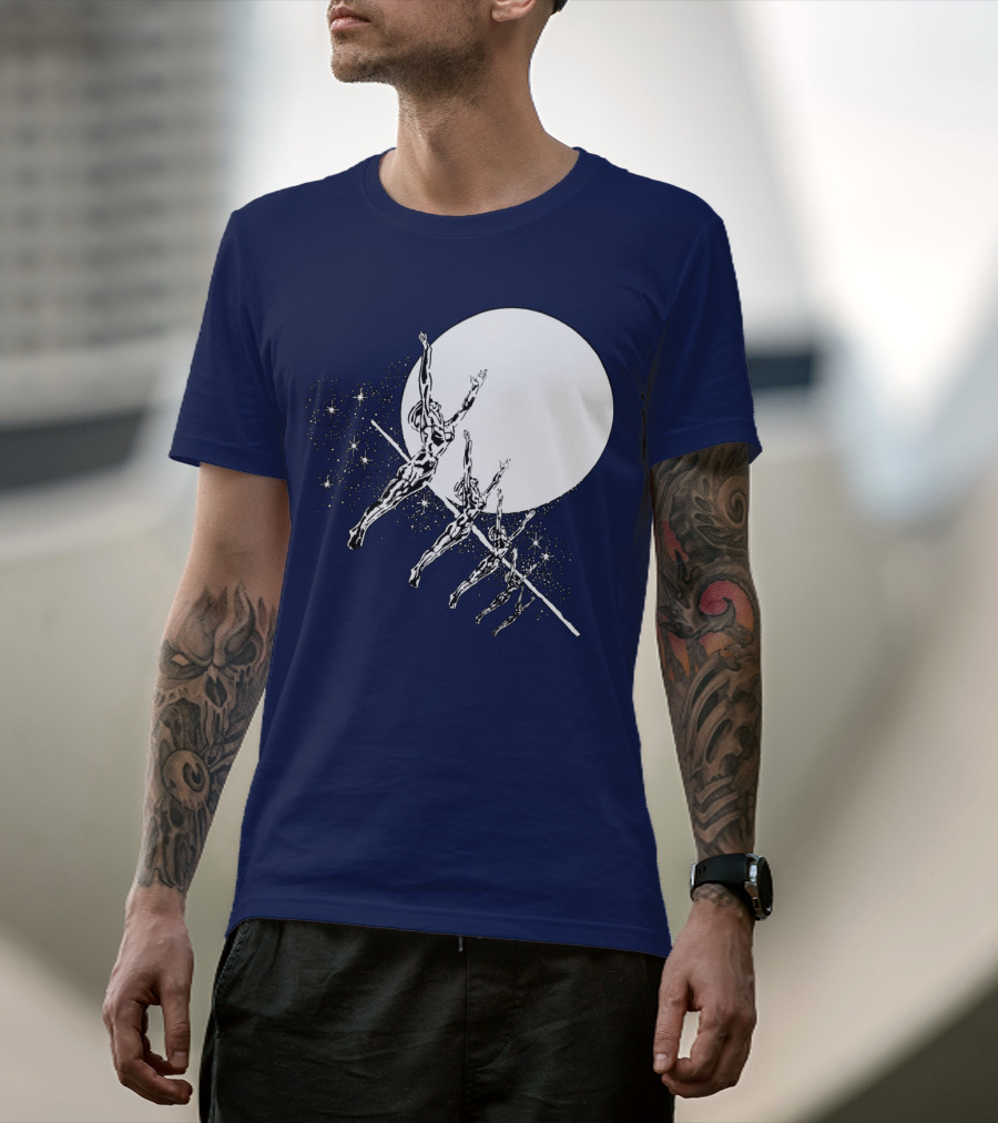 Hawkwind Band Space Themed Astronauts Moon Jumping T-Shirt