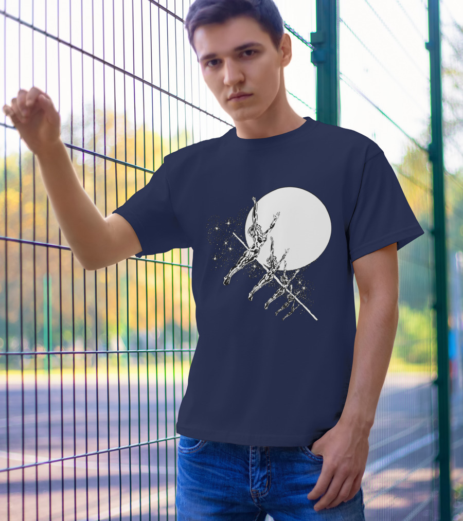 Hawkwind Band Space Themed Astronauts Moon Jumping T-Shirt