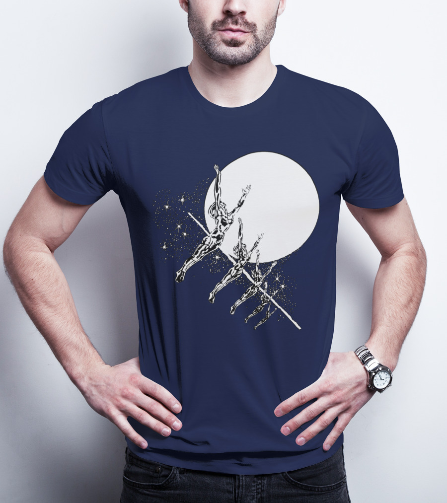 Hawkwind Band Space Themed Astronauts Moon Jumping T-Shirt