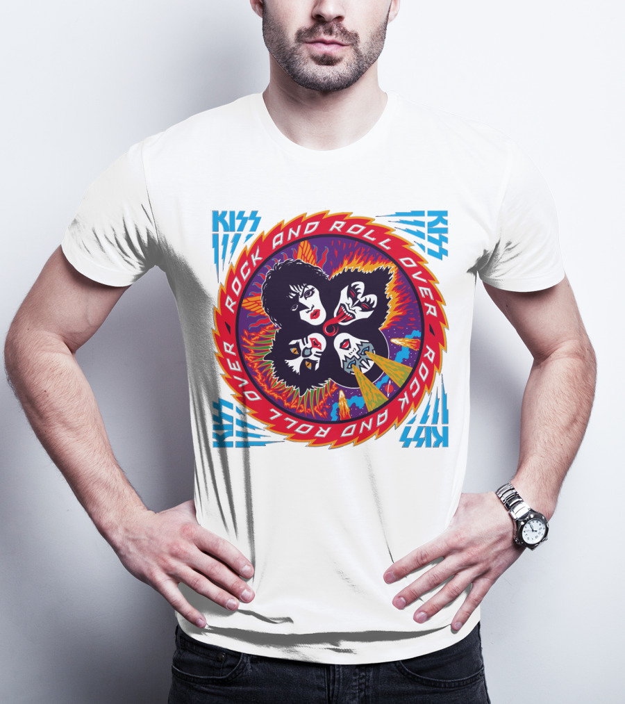 KISS Rock And Roll Over Vintage Album Cover T-Shirt