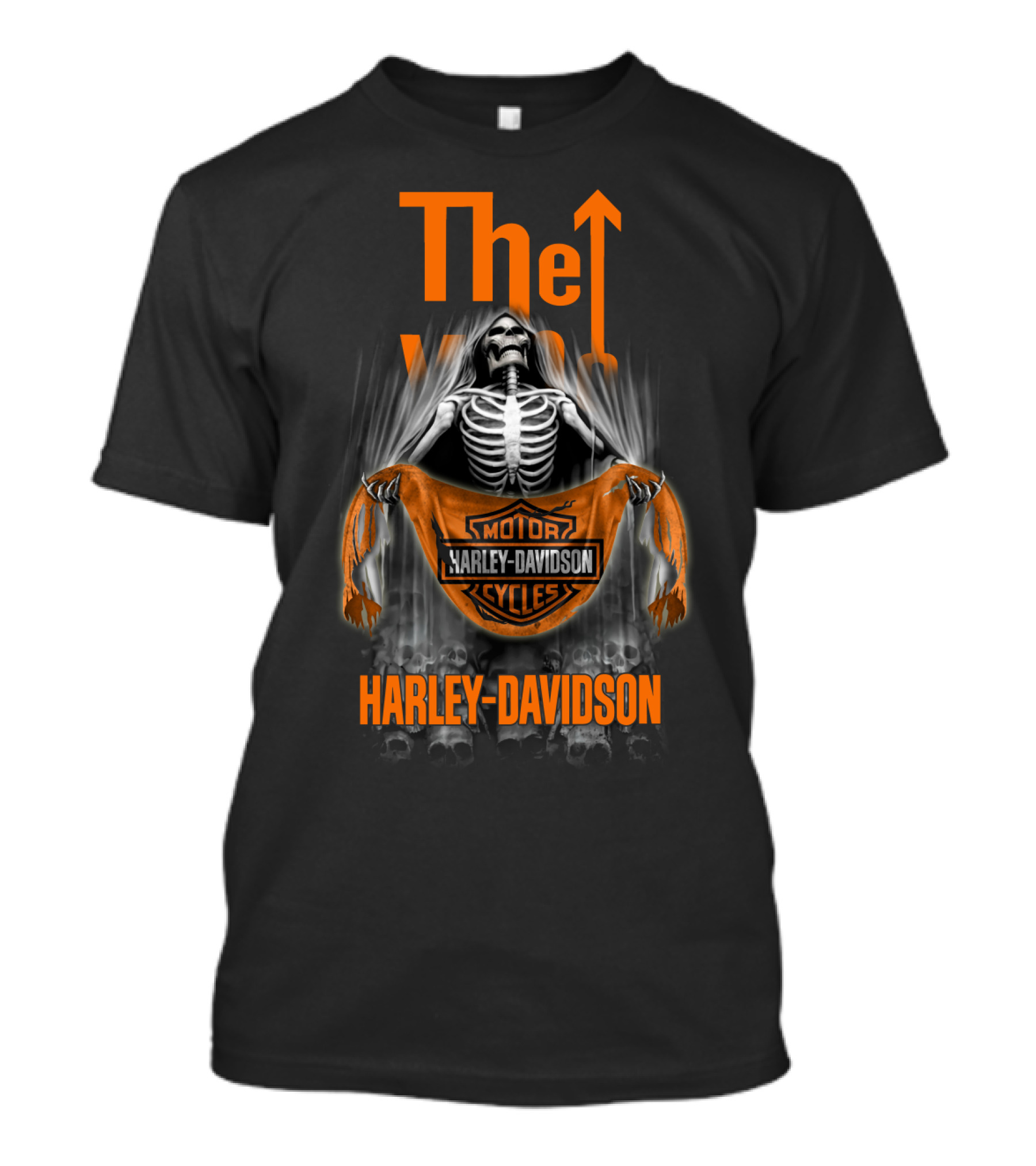 Harley Davidson Skeleton Holding Logo Banner The Who T-Shirt