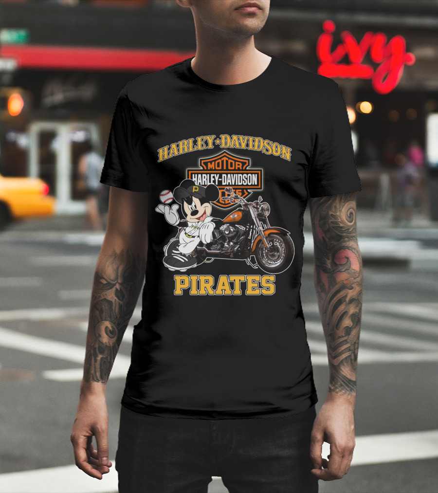 Harley Davidson Motor Cycles Pirates T-Shirt