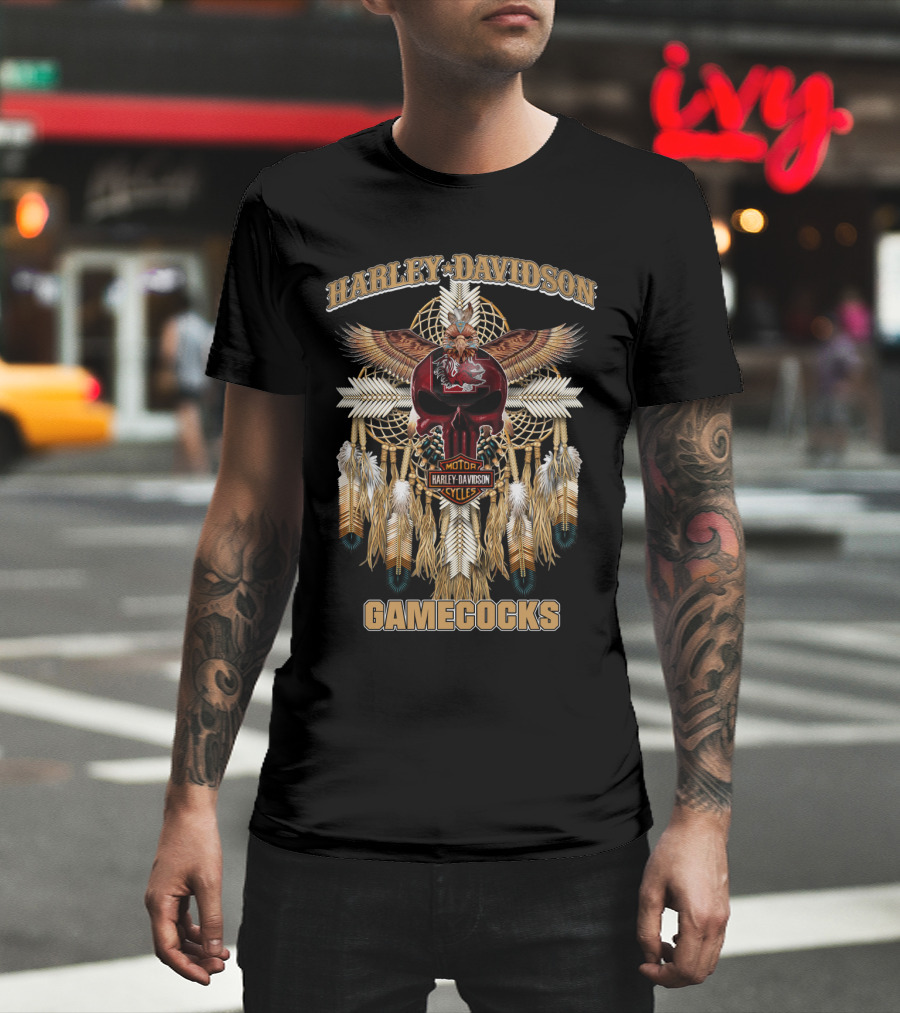 Harley Davidson Motorcycles Gamecocks Dreamcatcher T-Shirt
