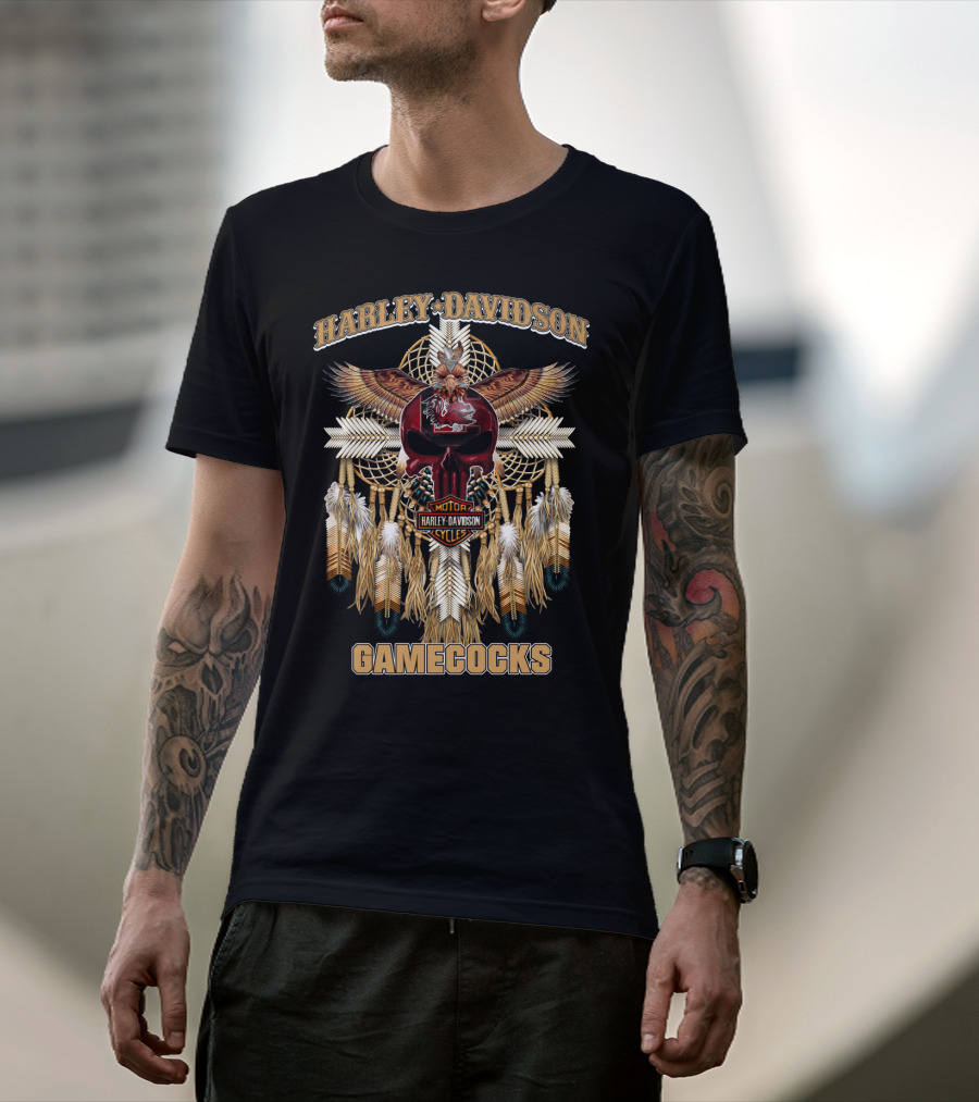 Harley Davidson Motorcycles Gamecocks Dreamcatcher T-Shirt