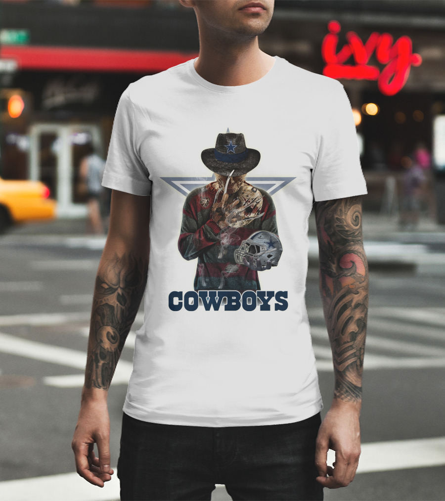 Jason Voorhees Dallas Cowboys Horror Crossover Cowboys Star T-Shirt