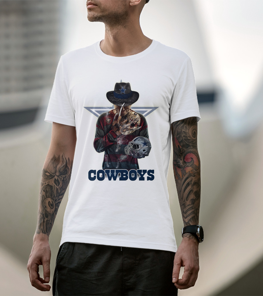 Jason Voorhees Dallas Cowboys Horror Crossover Cowboys Star T-Shirt