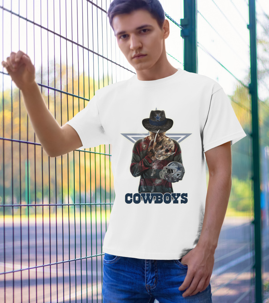 Jason Voorhees Dallas Cowboys Horror Crossover Cowboys Star T-Shirt