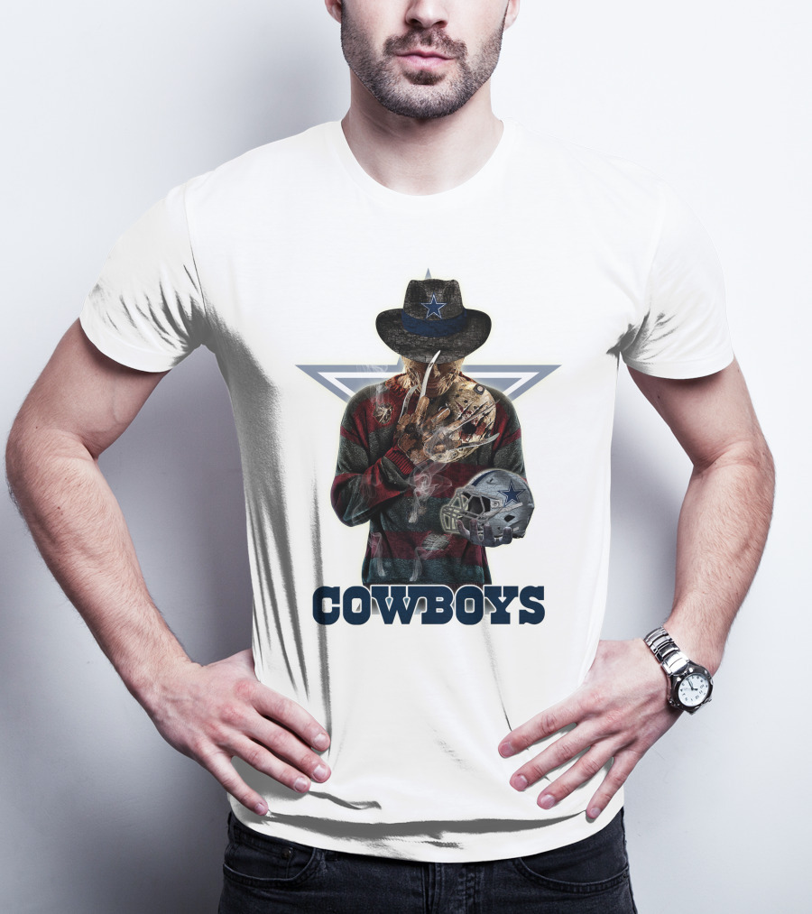 Jason Voorhees Dallas Cowboys Horror Crossover Cowboys Star T-Shirt