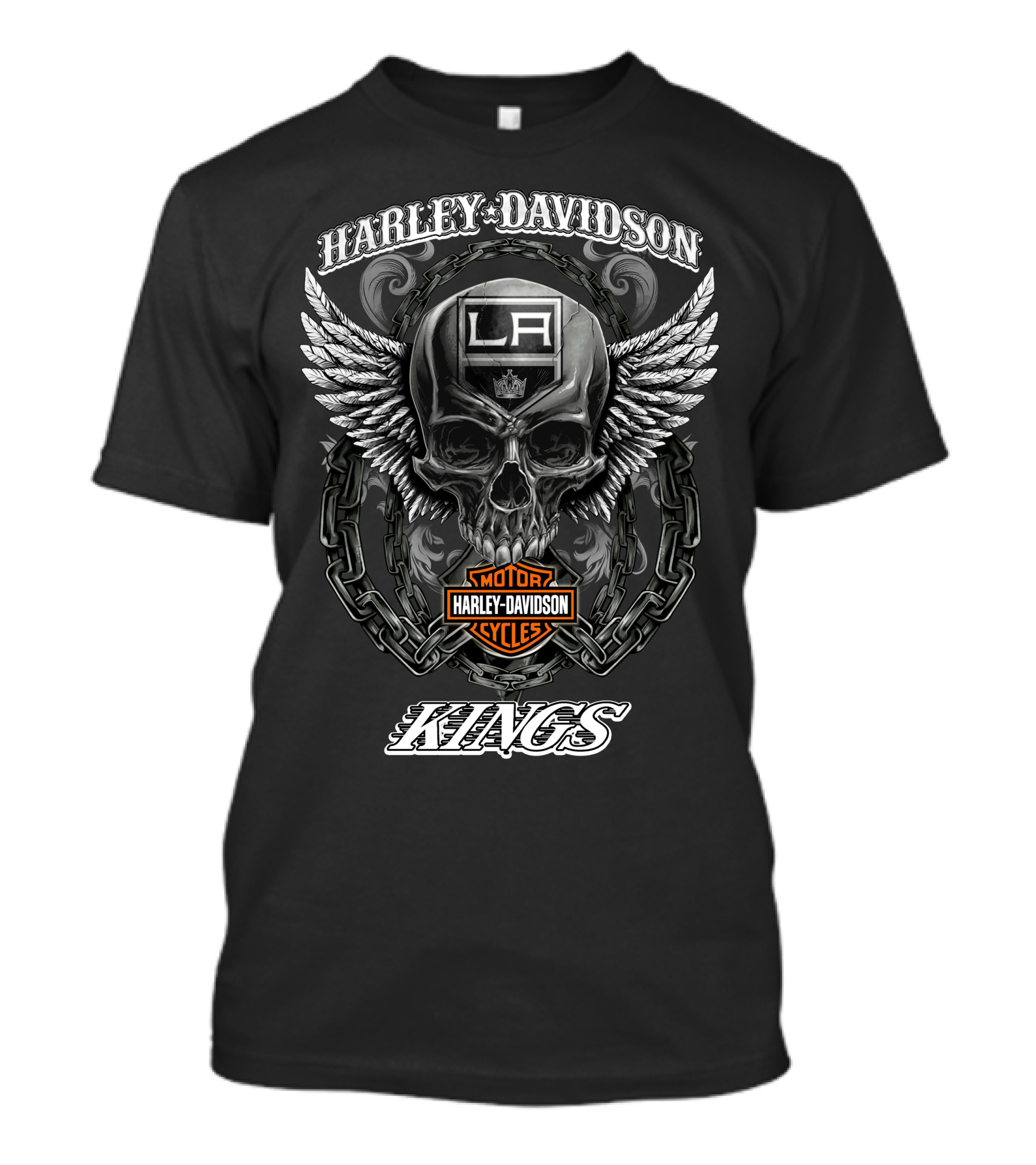 Harley Davidson La Skull Kings Nhl Los Angeles T-Shirt
