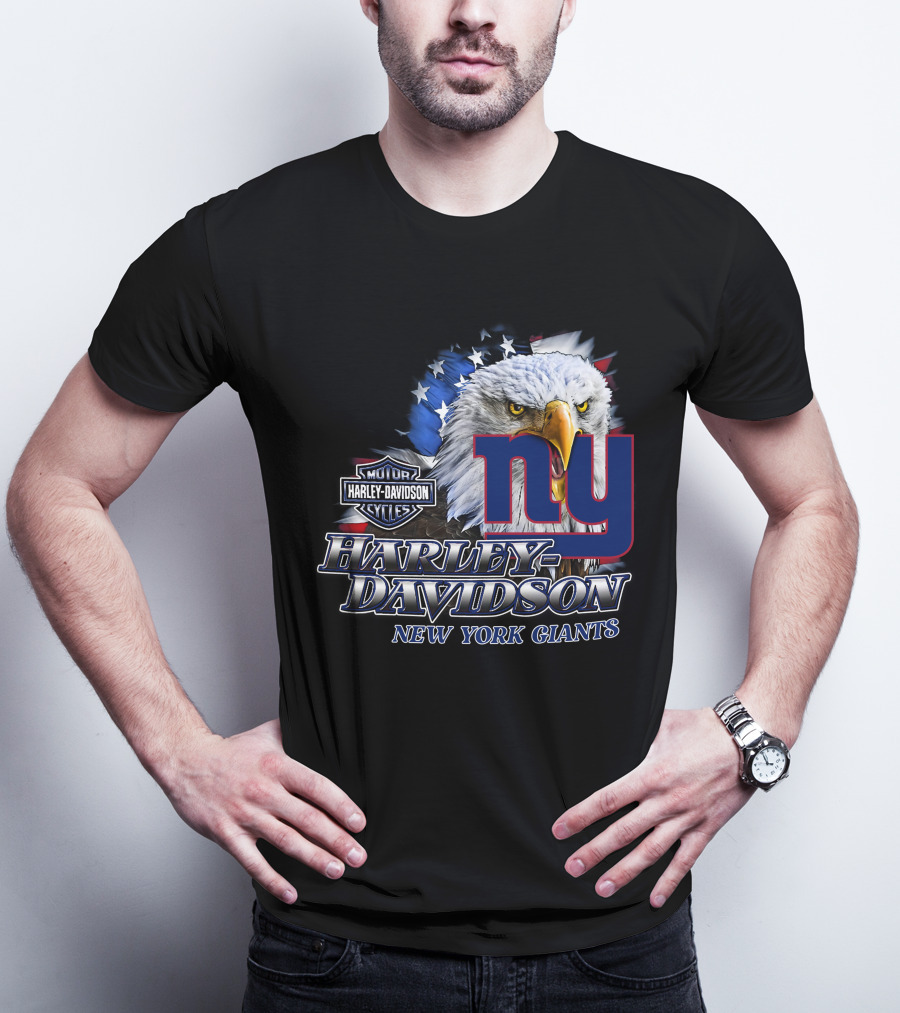 Harley Davidson New York Giants Nfl Eagles T-Shirt