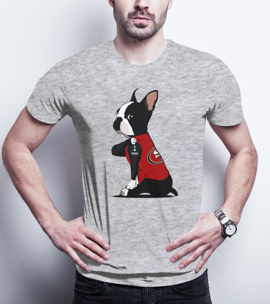 San Francisco 49ers Bulldog I Love 49ers T-Shirt