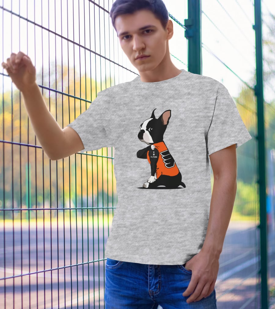 Philadelphia Flyers Bulldog I Love Flyers T-Shirt