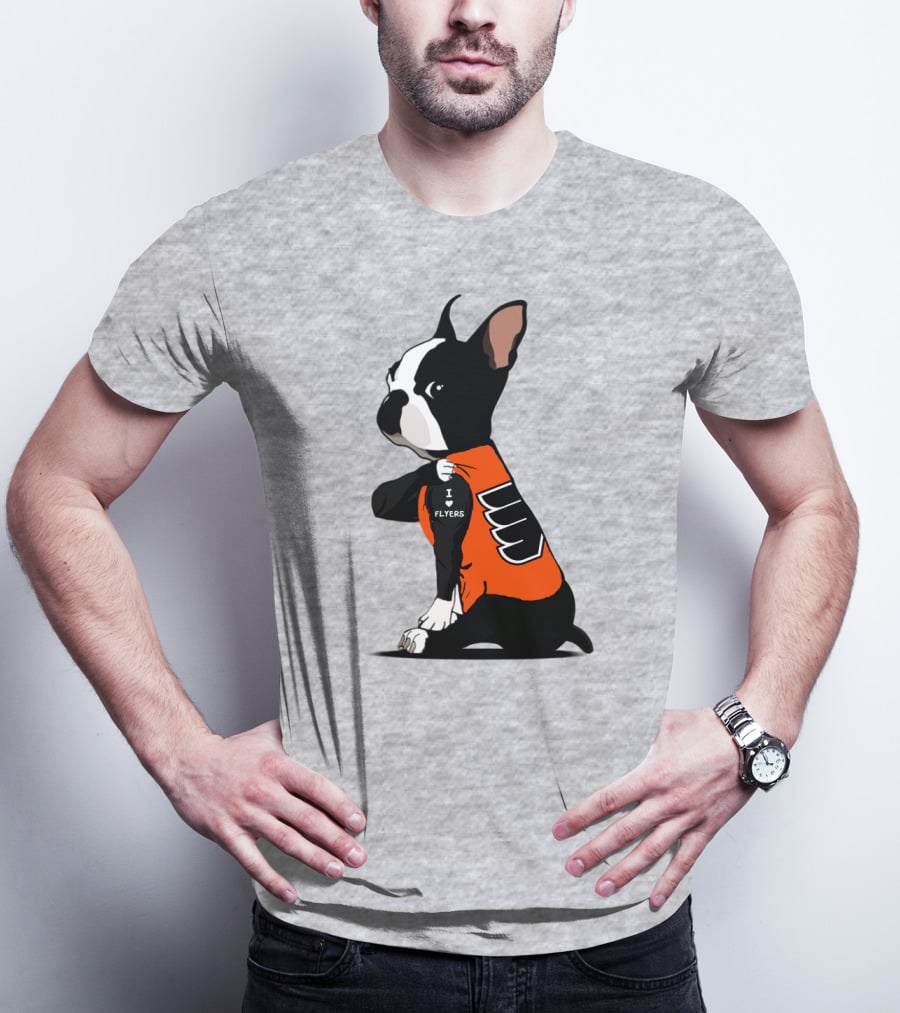 Philadelphia Flyers Bulldog I Love Flyers T-Shirt