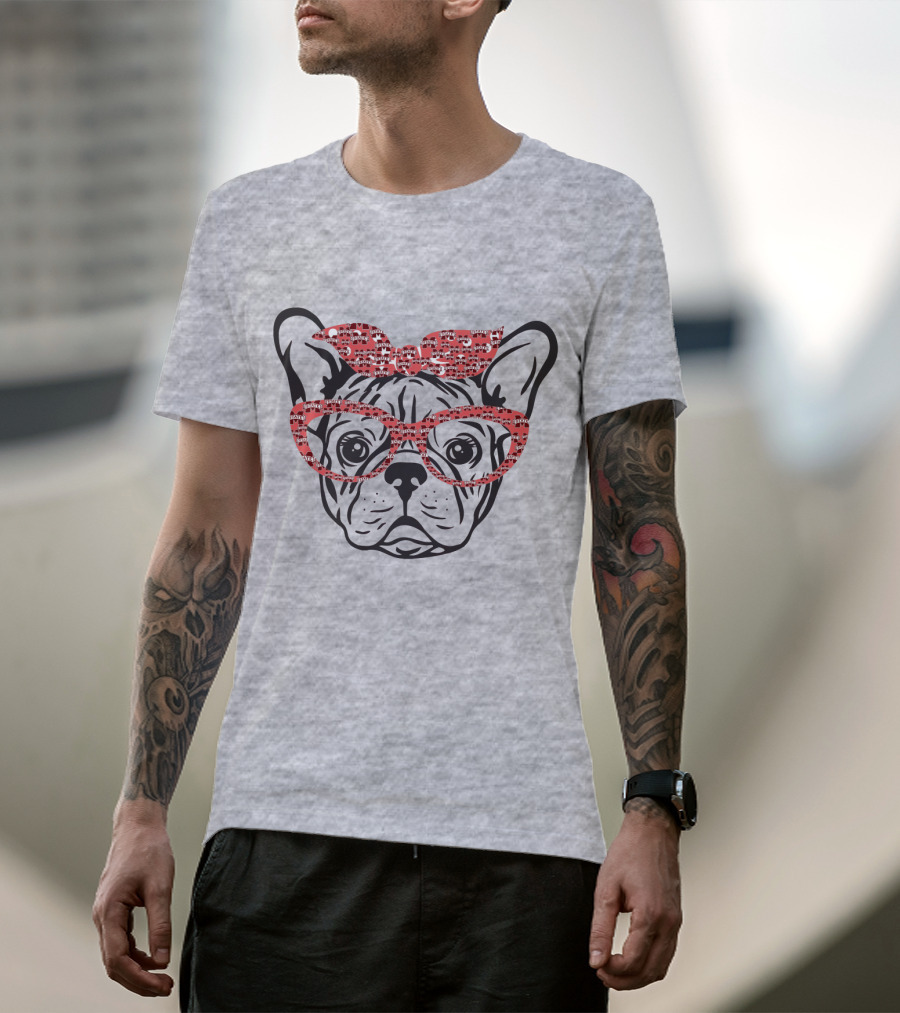 Mississippi State Bulldogs Bulldog With Bow And Glasses T-Shirt
