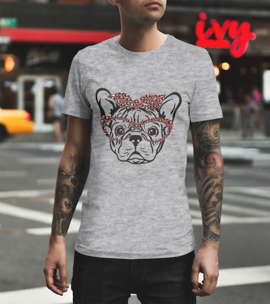 Bulldog Georgia Bulldogs G Pattern Glasses T-Shirt