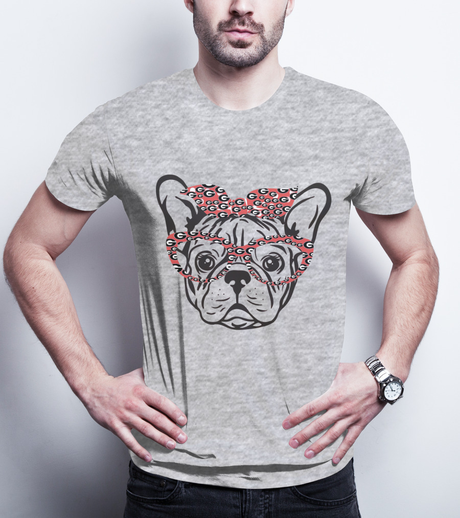 Bulldog Georgia Bulldogs G Pattern Glasses T-Shirt
