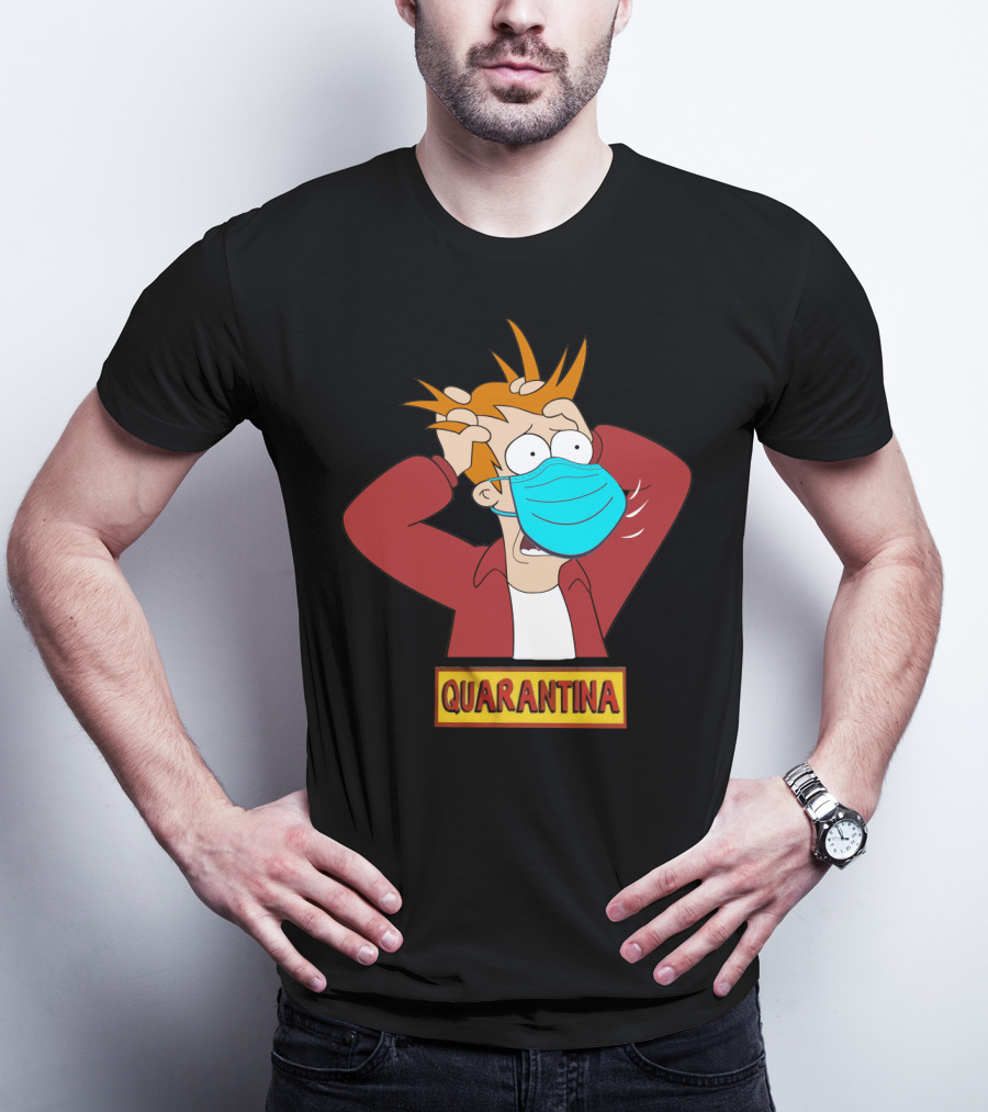 Futurama Quarantina Face Mask Panic T-Shirt