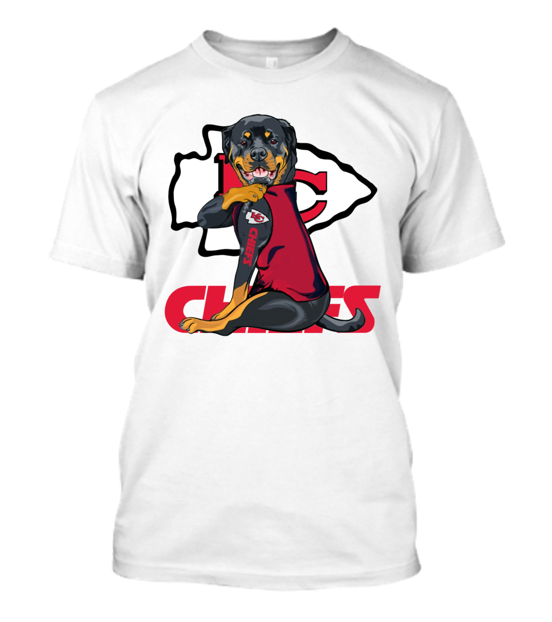 Rottweiler Chiefs NFL Kansas City Football T-Shirt