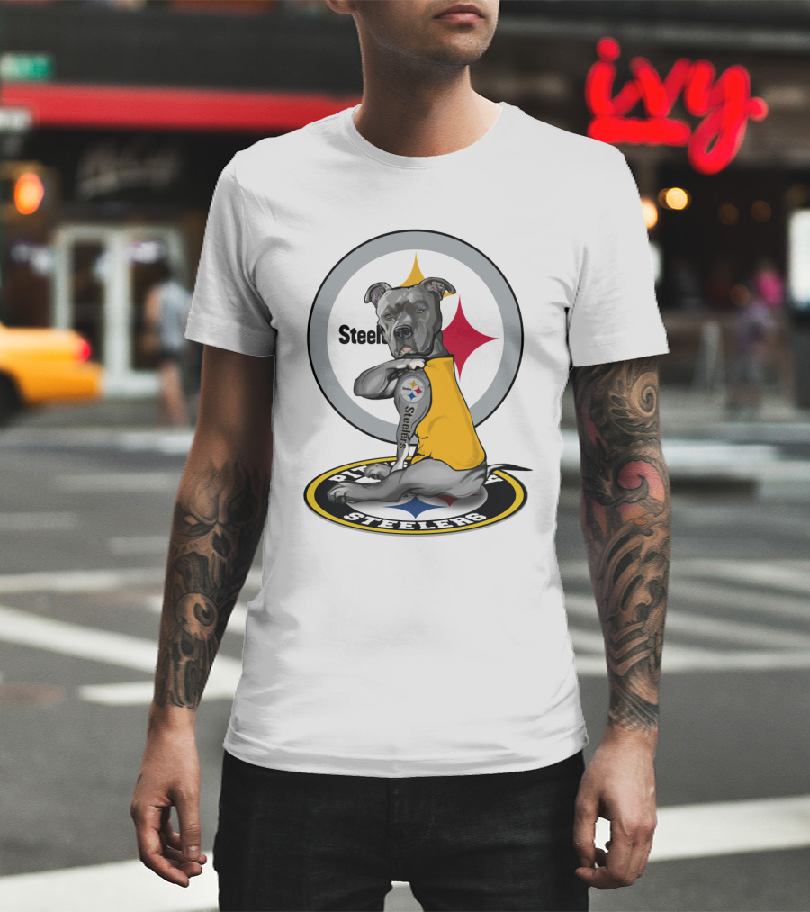 Steelers Pitbull Tattoo Steelers T-Shirt