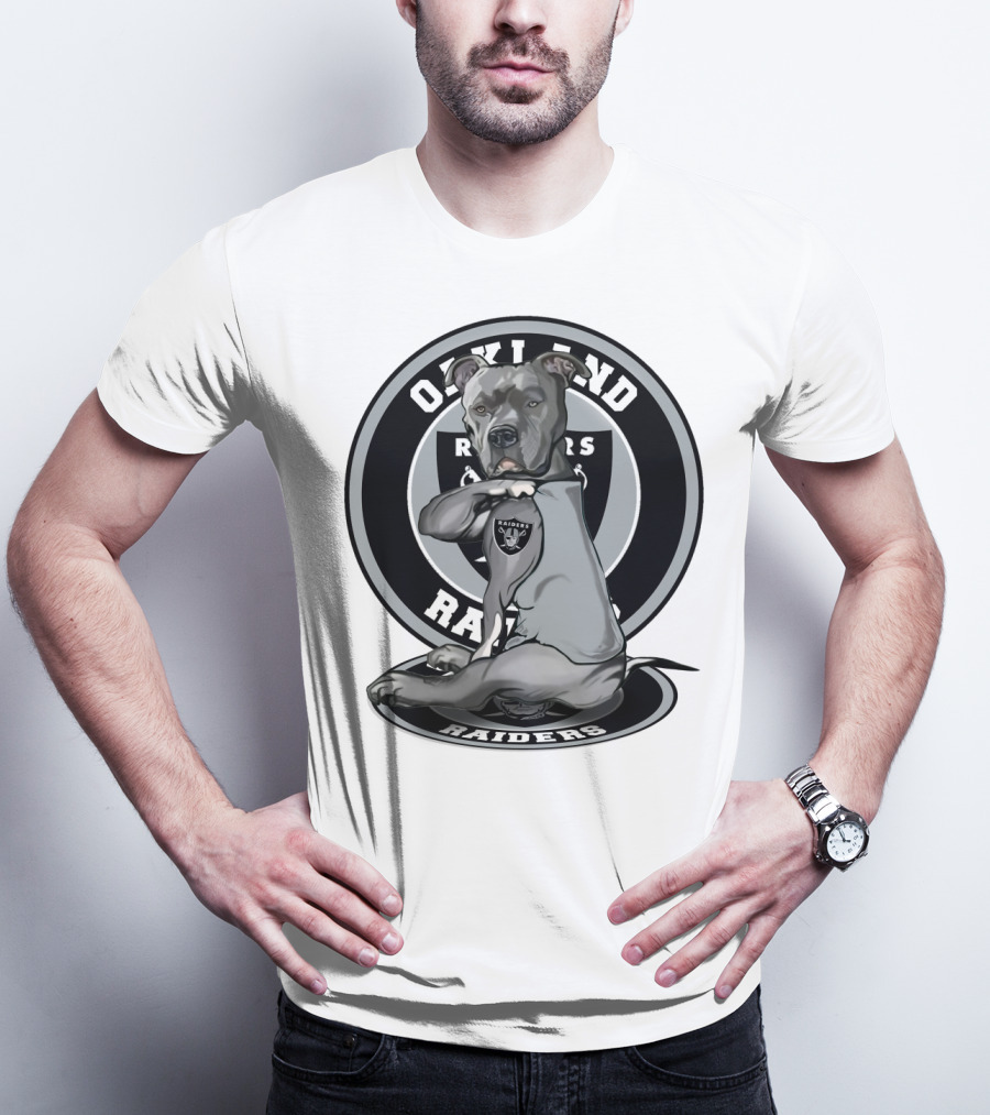 Oakland Raiders Pitbull Fan T-Shirt