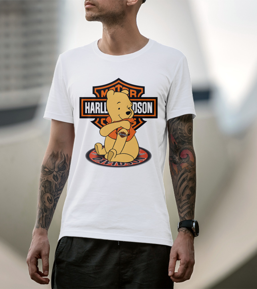 Harley Davidson Pooh Bear Iconic Motor Style T-Shirt