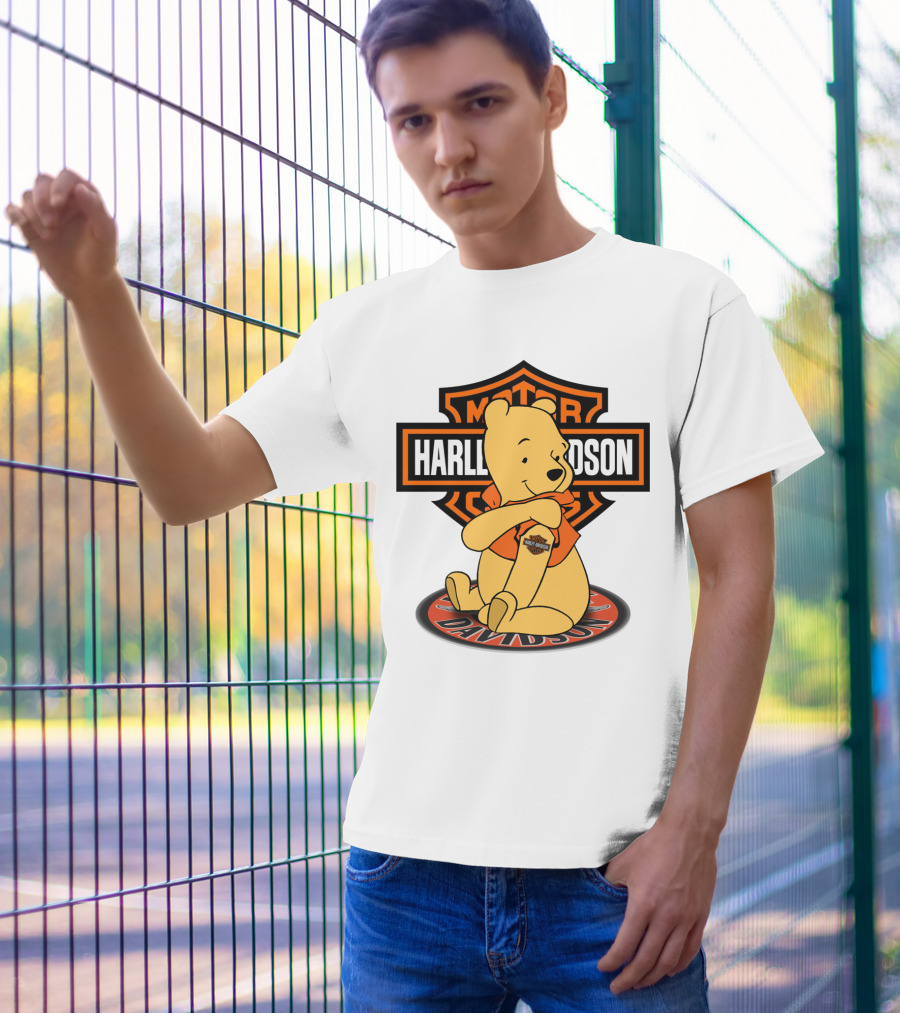 Harley Davidson Pooh Bear Iconic Motor Style T-Shirt