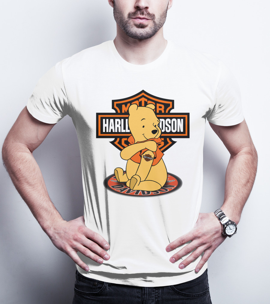 Harley Davidson Pooh Bear Iconic Motor Style T-Shirt