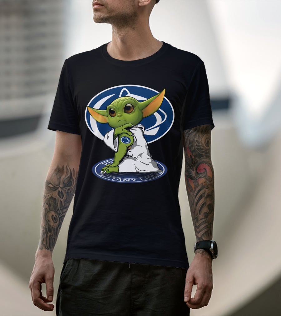 Penn State Nittany Lions Yoda With Team Logo And Jedi Robes T-Shirt