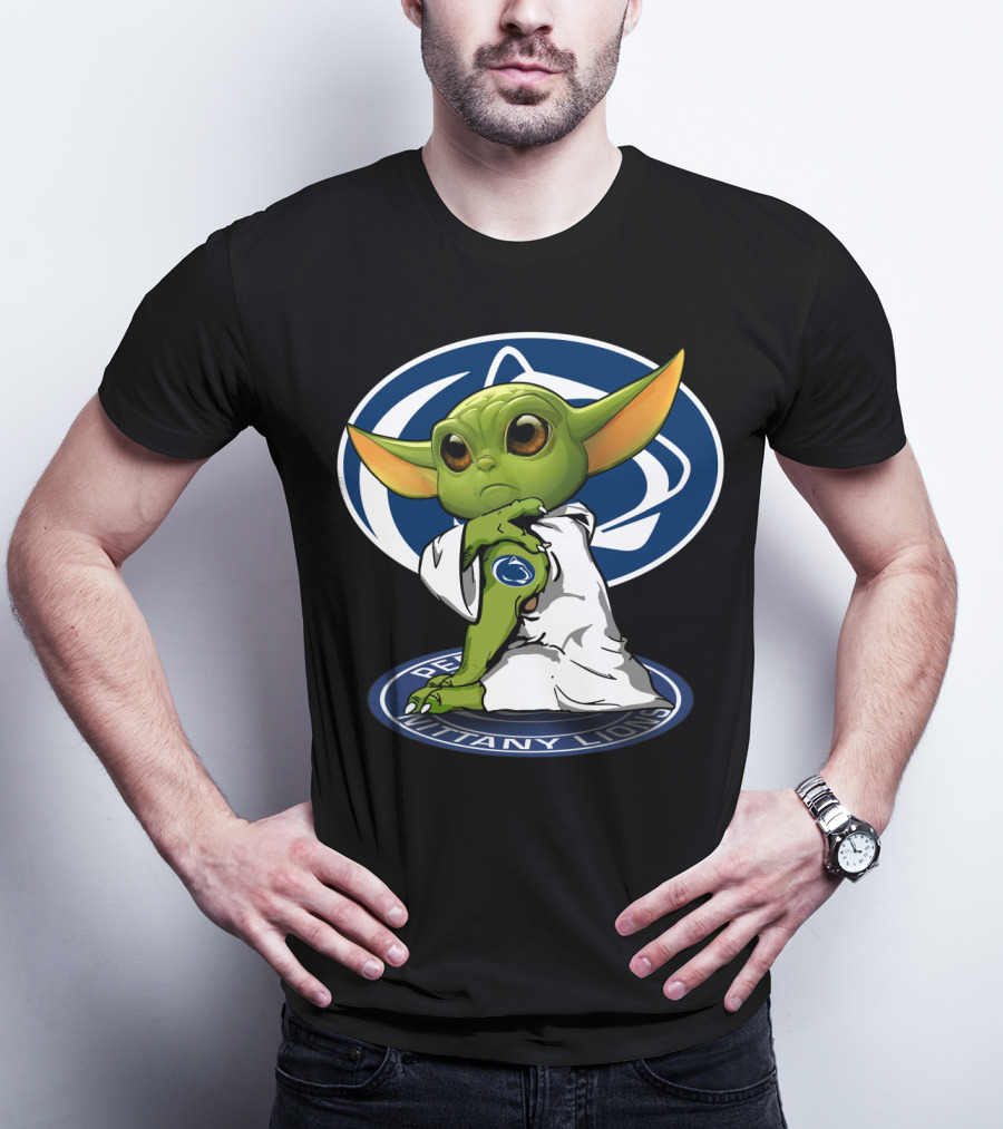 Penn State Nittany Lions Yoda With Team Logo And Jedi Robes T-Shirt