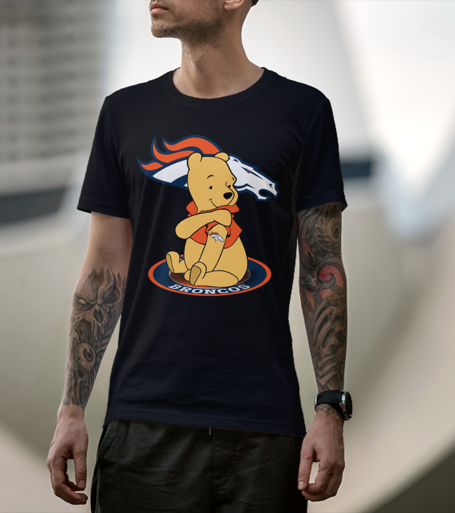 Broncos Pooh With Denver Broncos T-Shirt