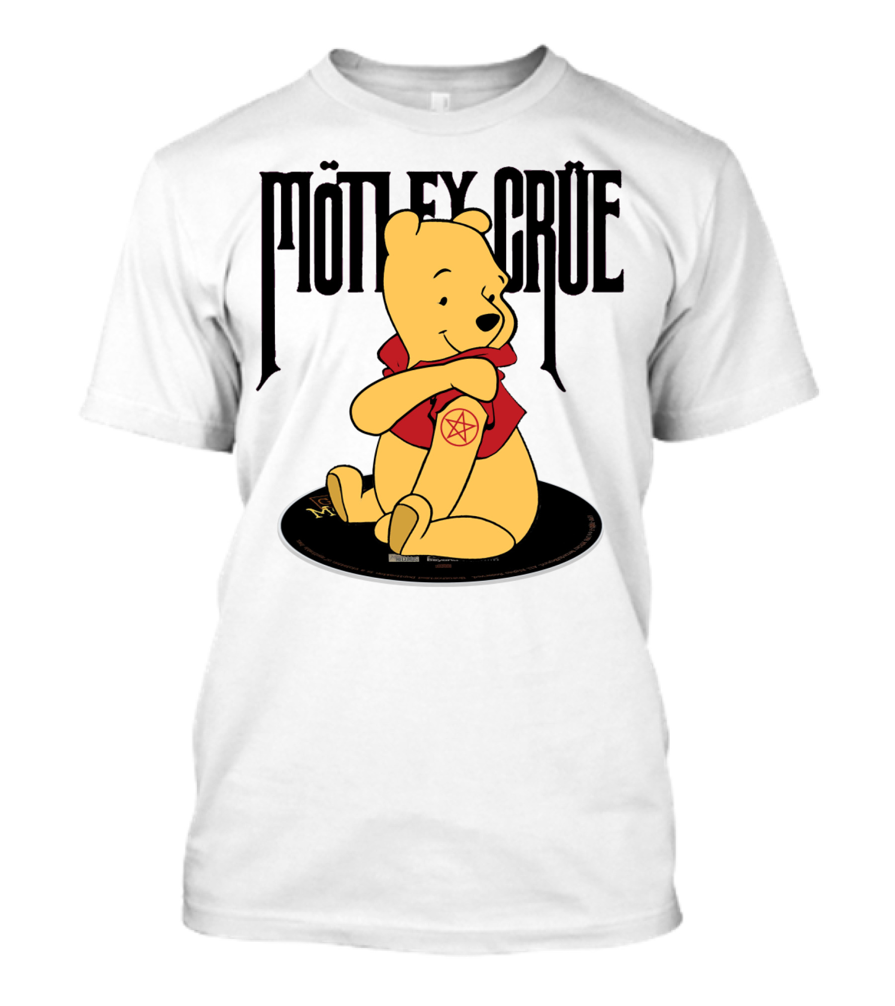 Mötley Crüe Pooh Bear Pentagram Tattoo T-Shirt