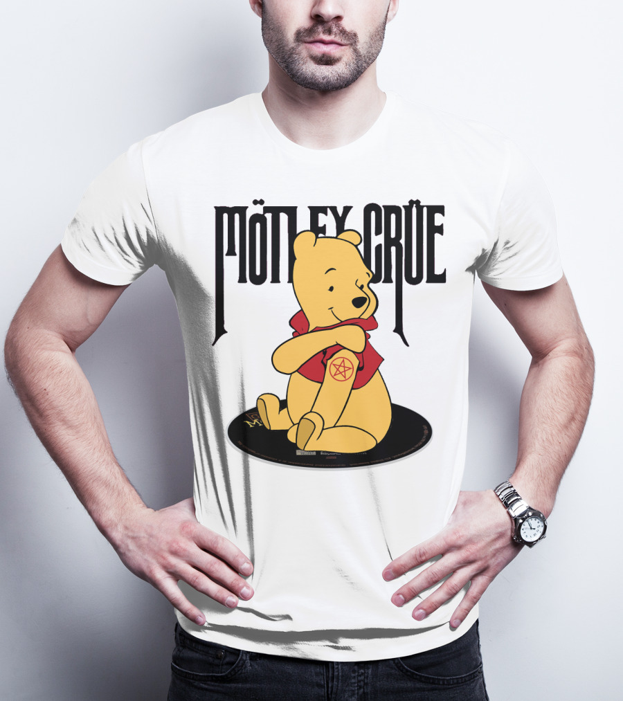 Mötley Crüe Pooh Bear Pentagram Tattoo T-Shirt
