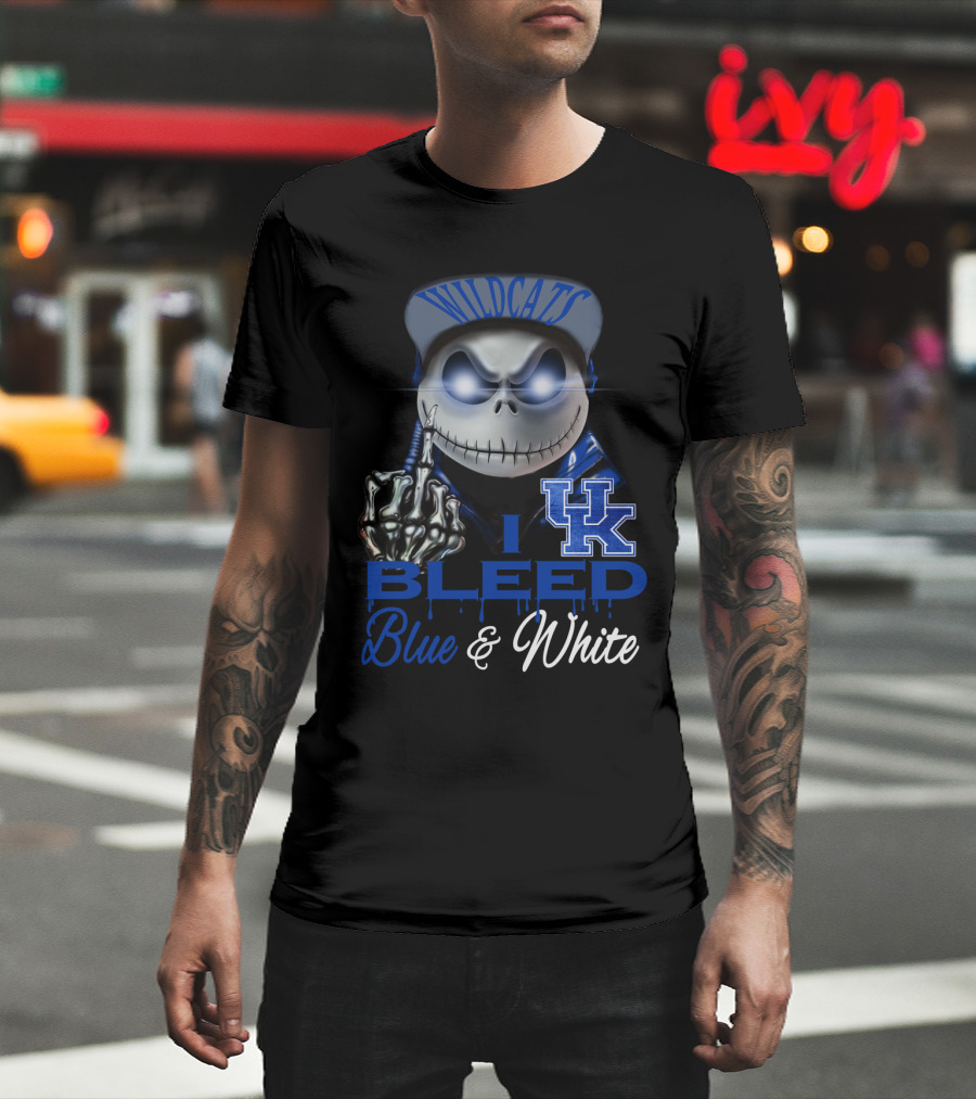 Wildcats I Bleed Blue & White Uk T-Shirt