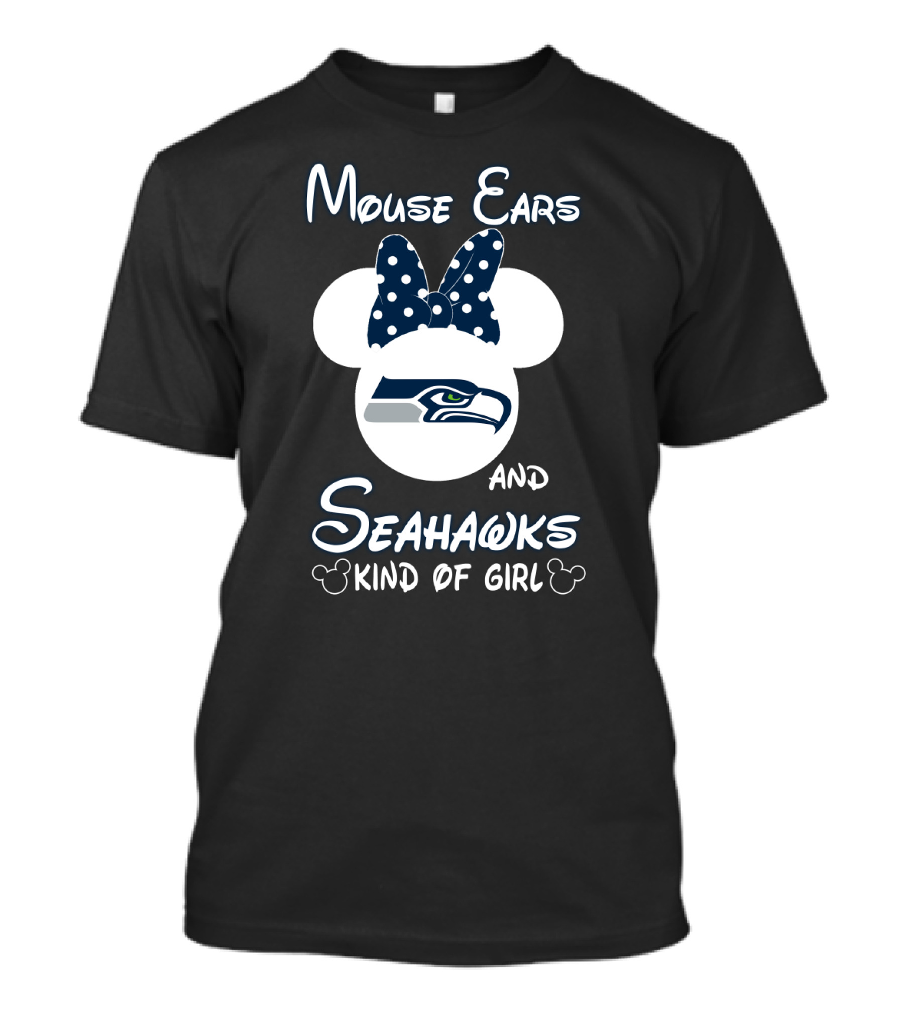 Mouse Ears And Seahawks Kind Of Girl T-Shirt