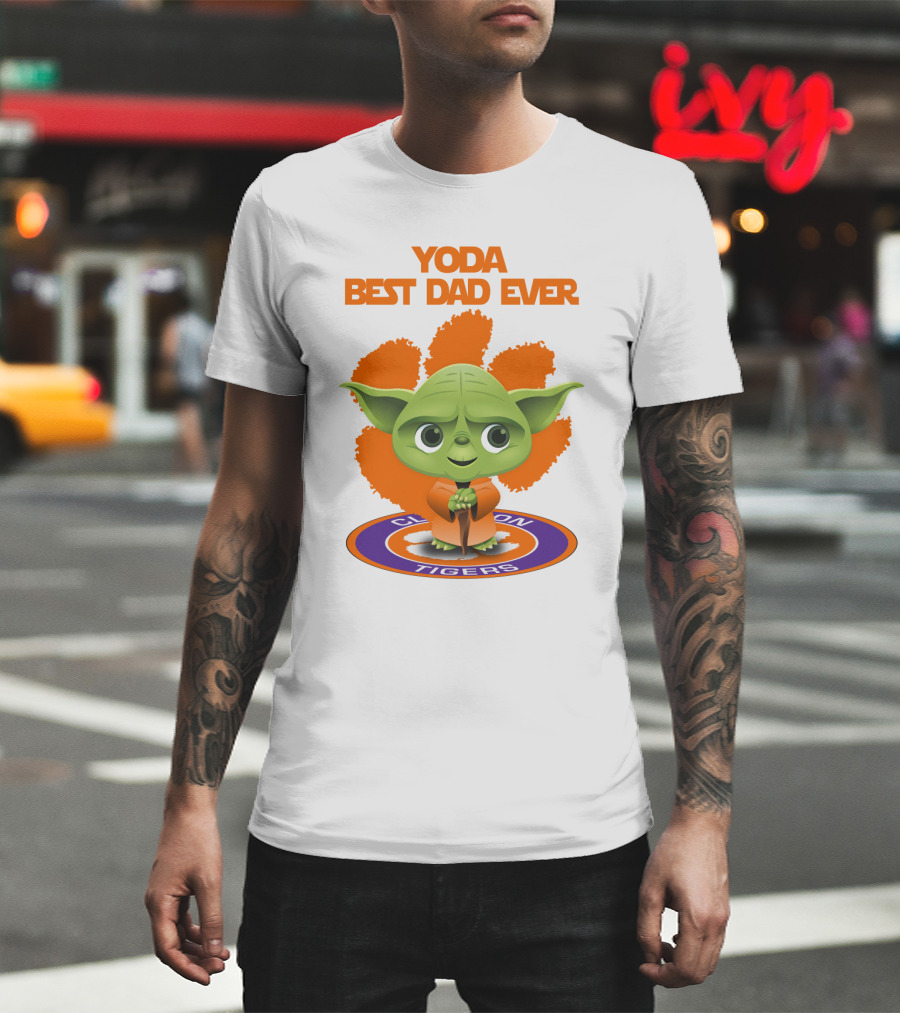 Yoda Best Dad Ever Clemson Tigers T-Shirt
