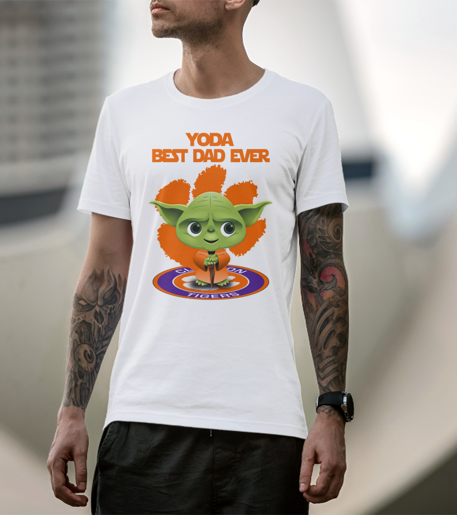 Yoda Best Dad Ever Clemson Tigers T-Shirt