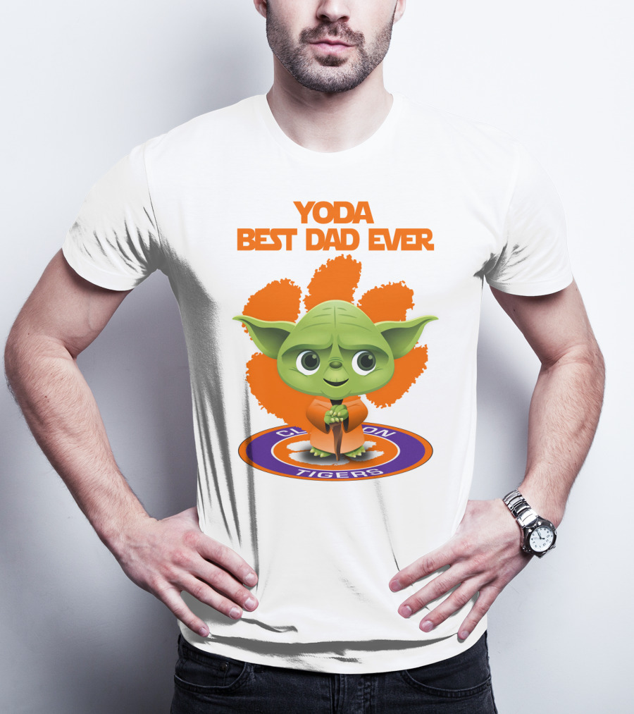 Yoda Best Dad Ever Clemson Tigers T-Shirt